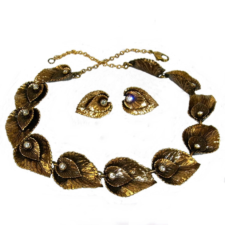Ermani Bulatti vintage designer necklace set with c... | Vintage Jewels