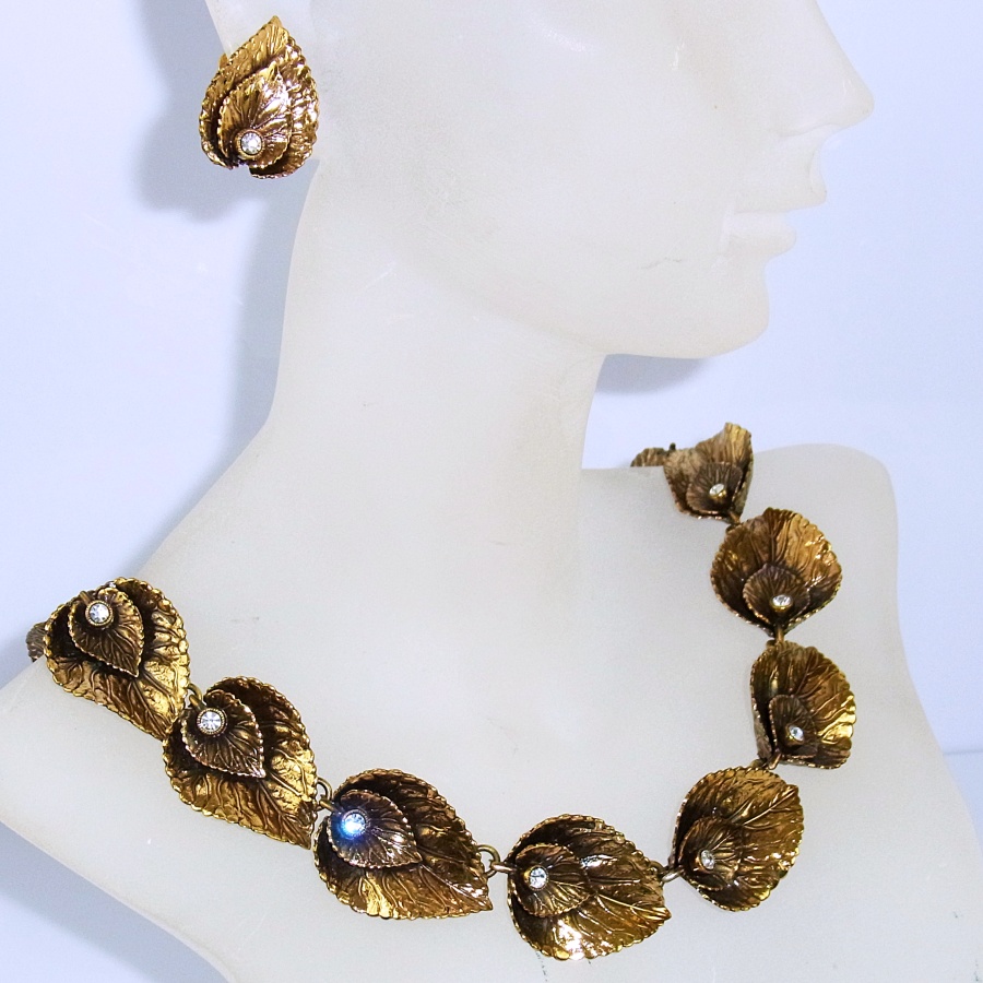 Ermani Bulatti vintage designer necklace set with c... | Vintage Jewels